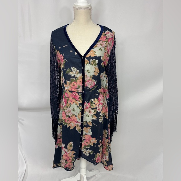 Aratta | Dresses | Size Large Aratta Silent Journey Floral Button Dress ...